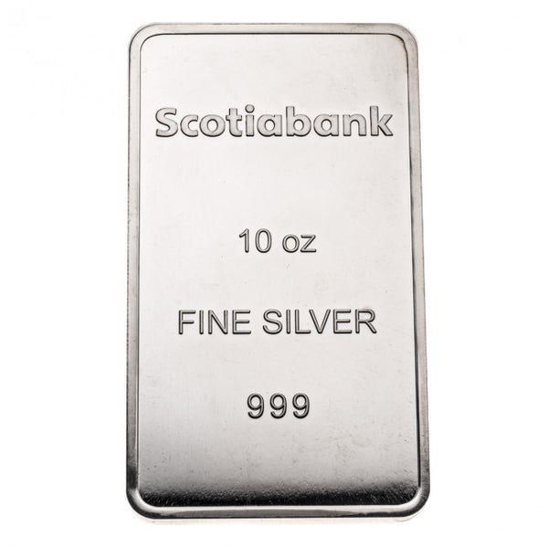 10 oz Scotiabank Silver Bar | MintedMarket