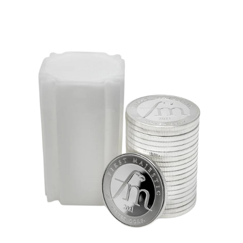 Tube of 20 - 1 oz First Majestic Silver Round | MintedMarket