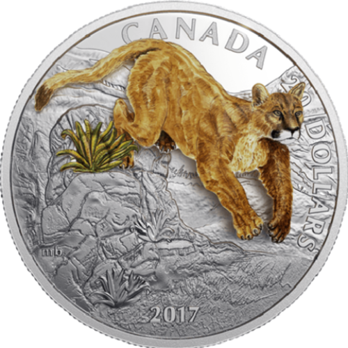 $20 3D Leaping Cougar Silver Coin 2017 | MintedMarket