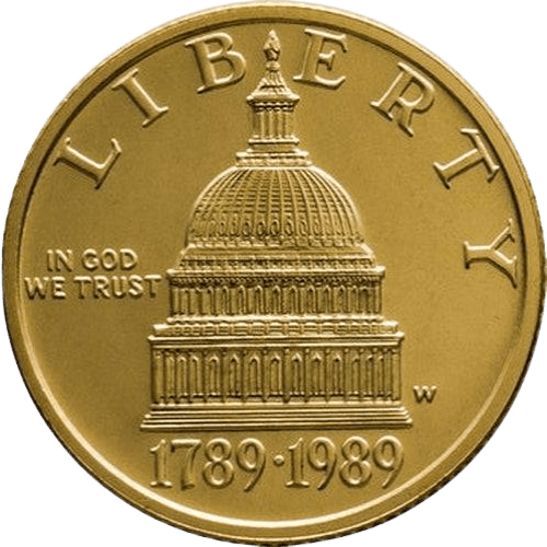 $5 Bicentennial Congress Gold Coin 1989